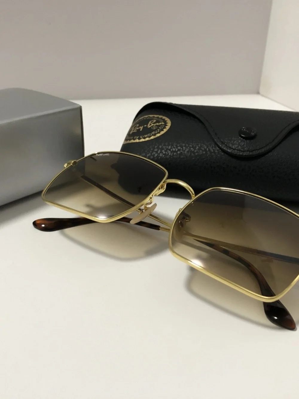 Ray-Ban | Accessories | New Rayban Sunglasses Rb971 Square Gold Frame ...